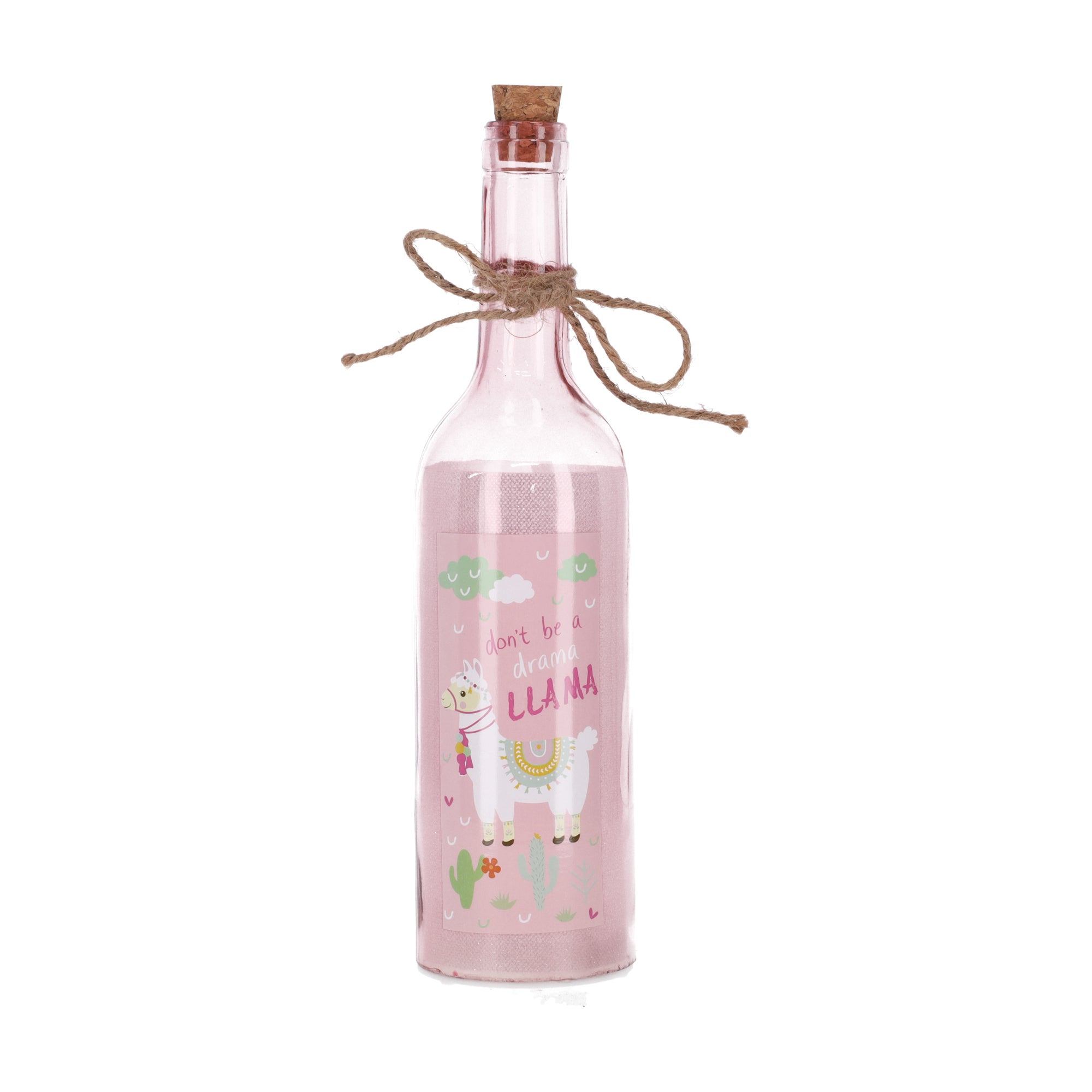 Fles deco LED lama luiaard 29 cm