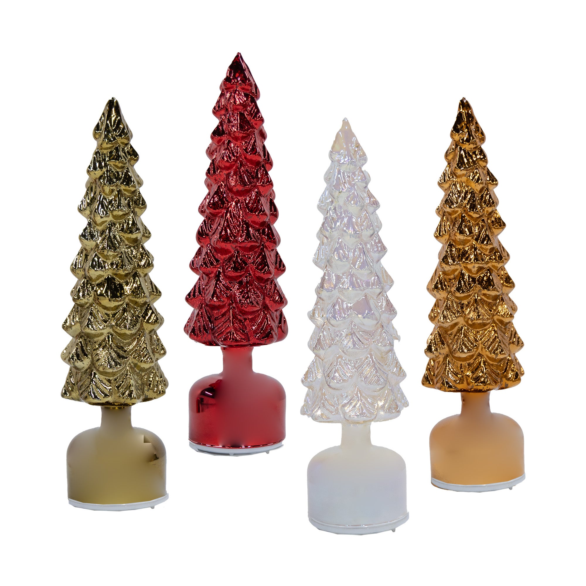 Glazen kerstboom LED 36cm