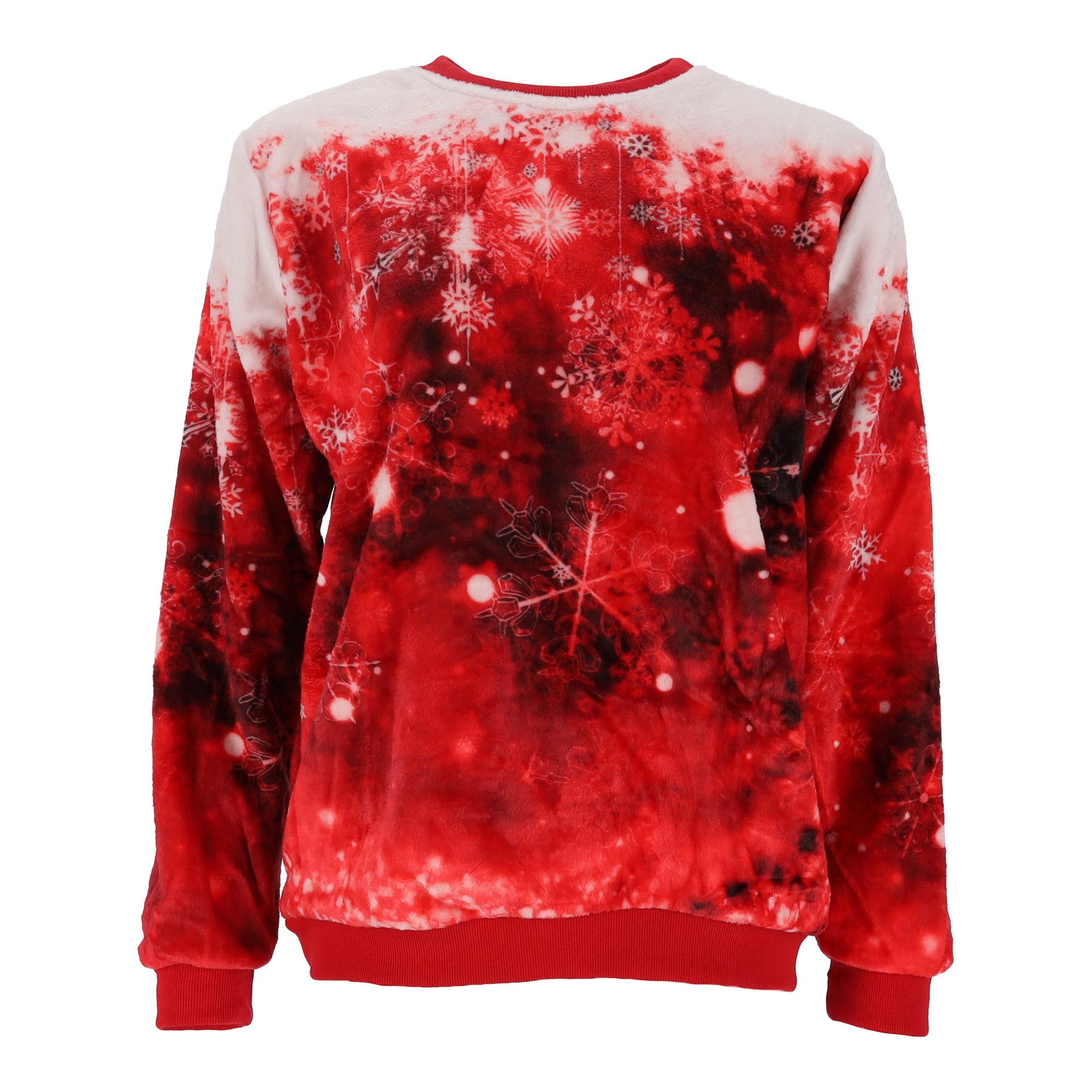 Kersttrui soft sneeuwvlok rood S